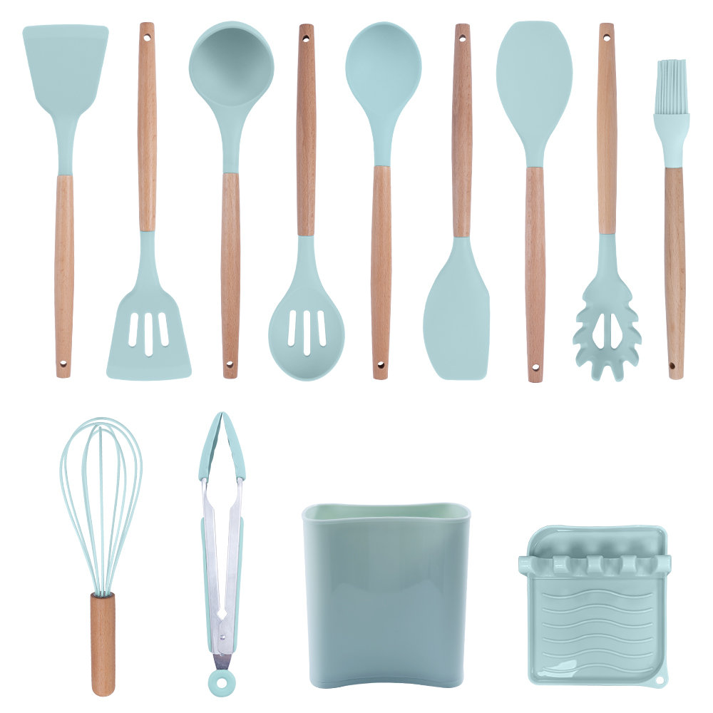 Fortune Candy 12-piece Silicone Kitchen Utensils Set With Handles ...