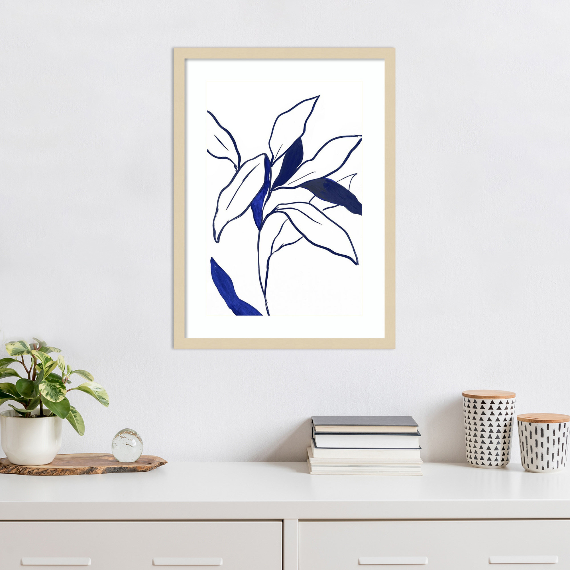 Red Barrel Studio® Indigo Lily Flower by Wood Framed Wall Art Print ...