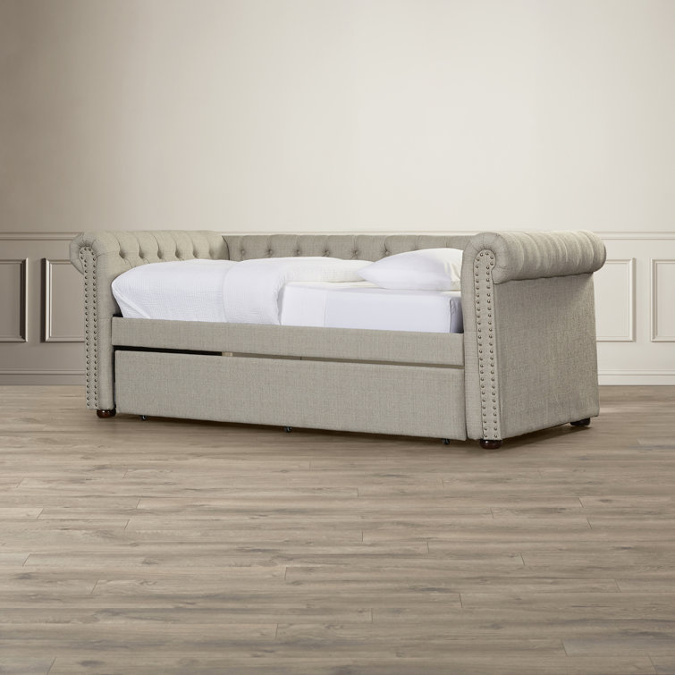 House of Hampton® Shoreham-by-Sea Upholstered Daybed with Trundle ...