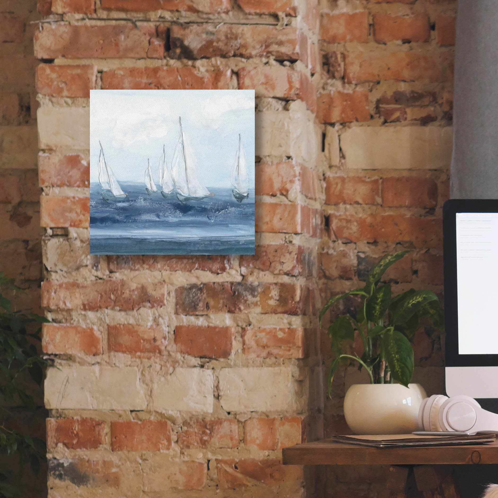 Breakwater Bay Group Sail 1 ' by Chris Paschke Canvas Wall Art | Wayfair
