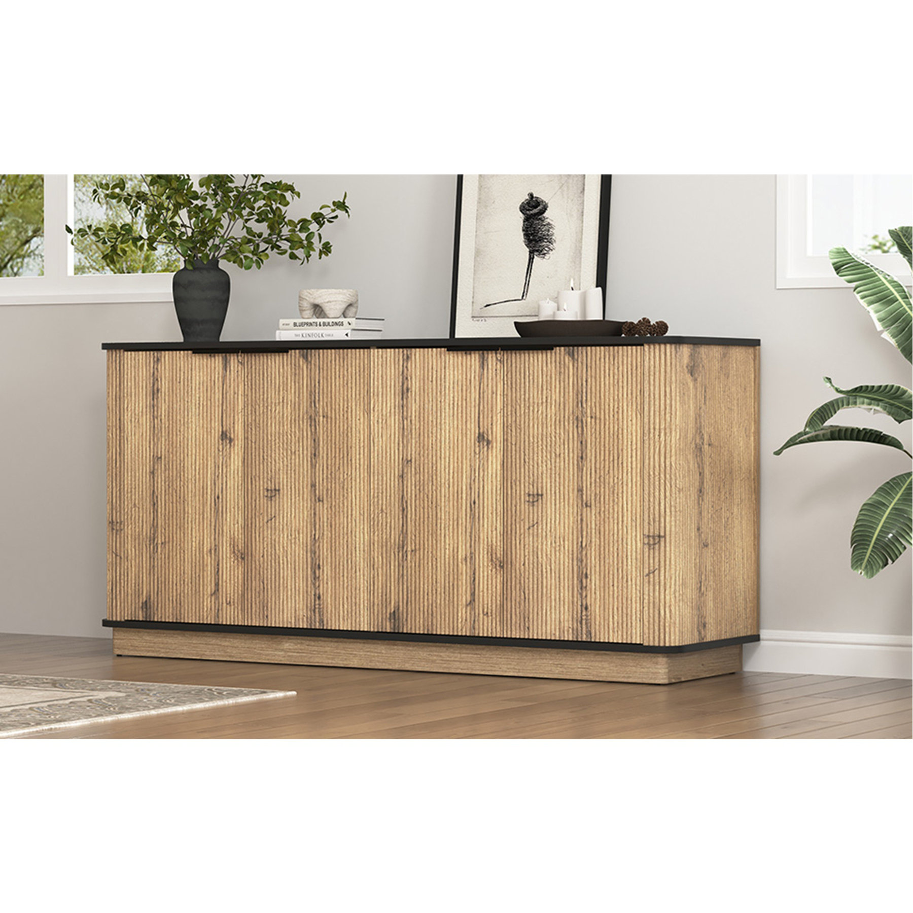 Millwood Pines Multi-functional MDF Sideboard, an Ideal Choice for TV ...