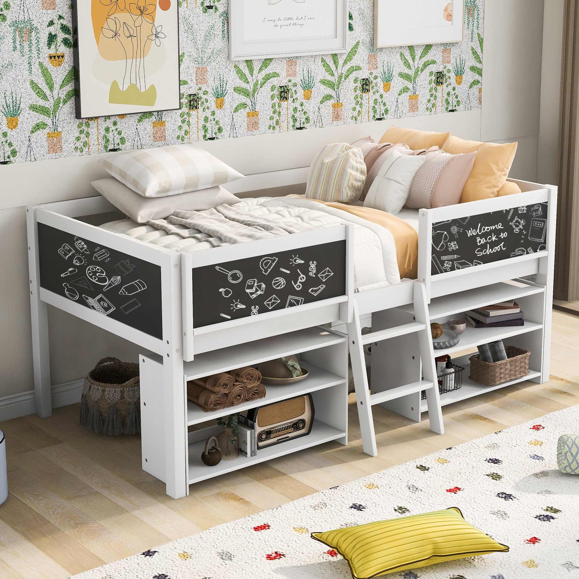 Harriet Bee Gelissa Twin Platforms Loft Bed by Harriet Bee | Wayfair