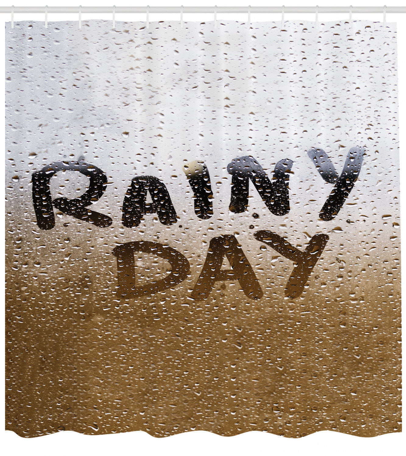 Ambesonne Rainy Day Shower Curtain Set + Hooks | Wayfair