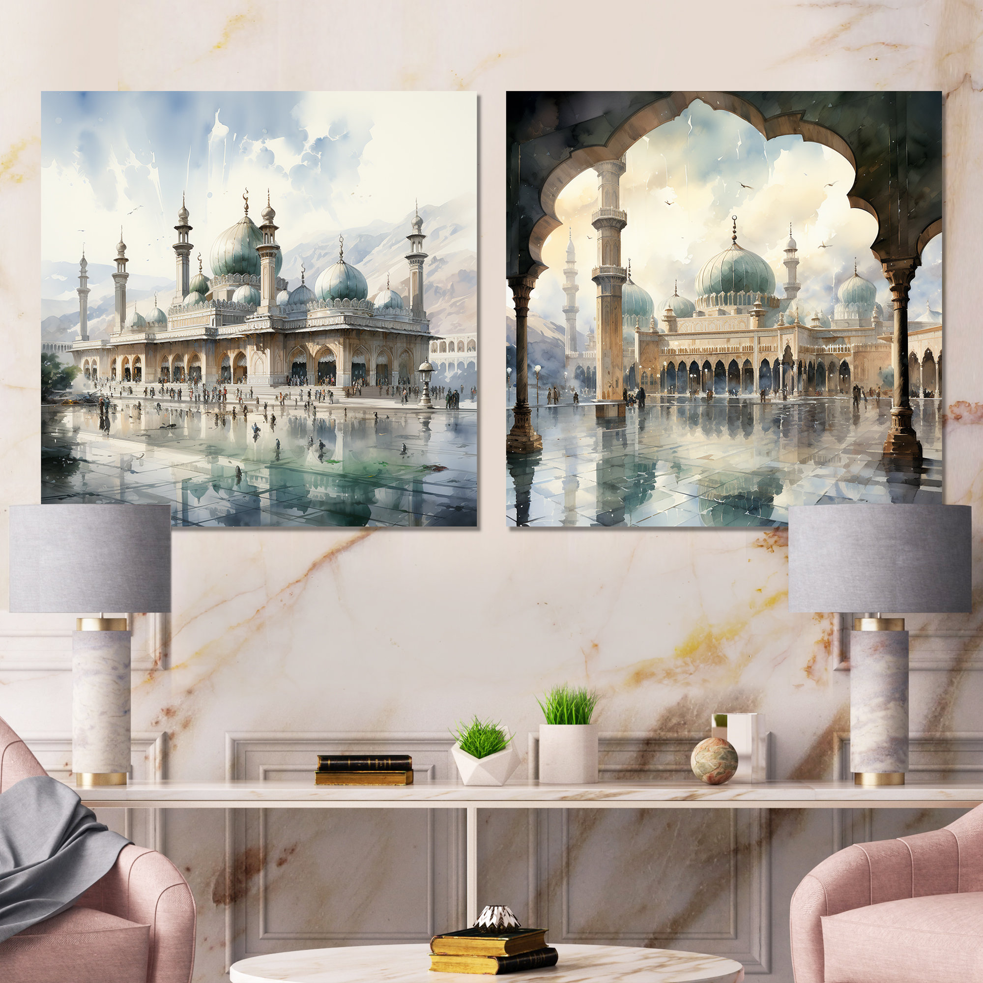 Lark Manor™ Prophets Masjid Al Haram Mosque I - Islam Metal Wall Decor ...