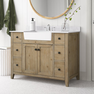 Light Wood Single Bathroom Vanities You'll Love | Wayfair