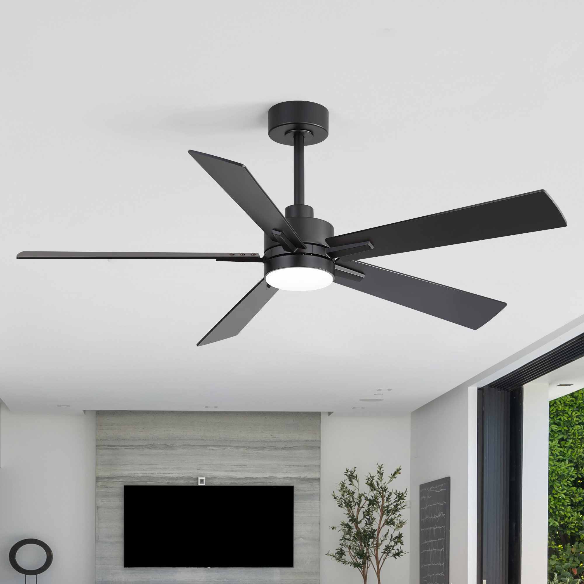 Ebern Designs Jeason 42" 5-Blade LED Standard Ceiling Fan with Remote ...