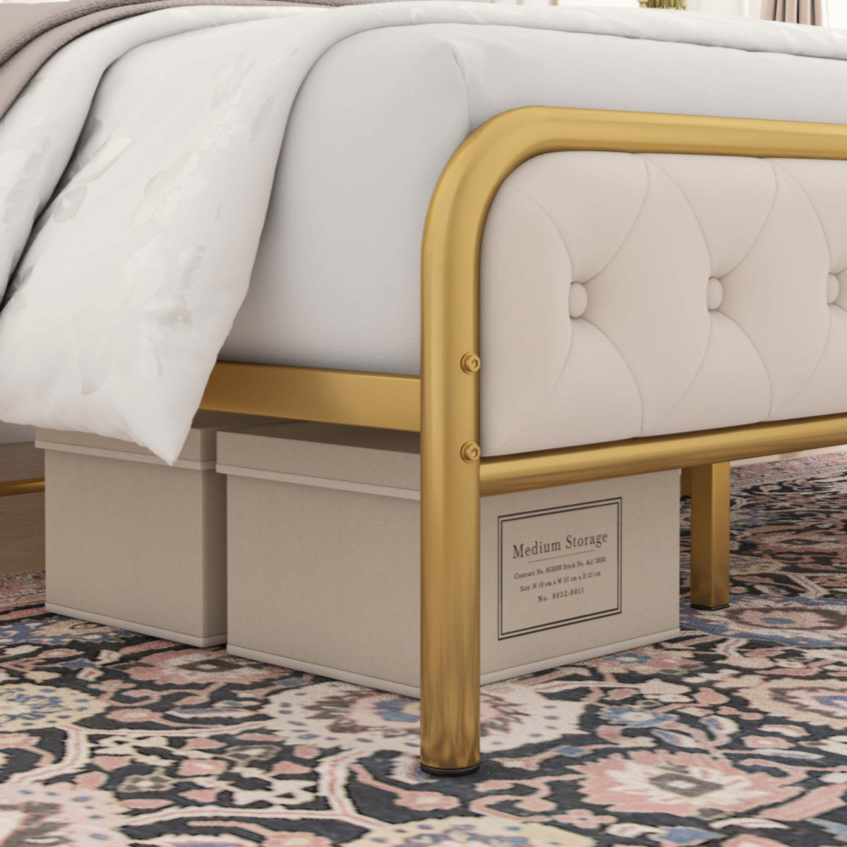 Everly Quinn Demi-Louise Velvet Upholstered Luxury Platform Bed ...