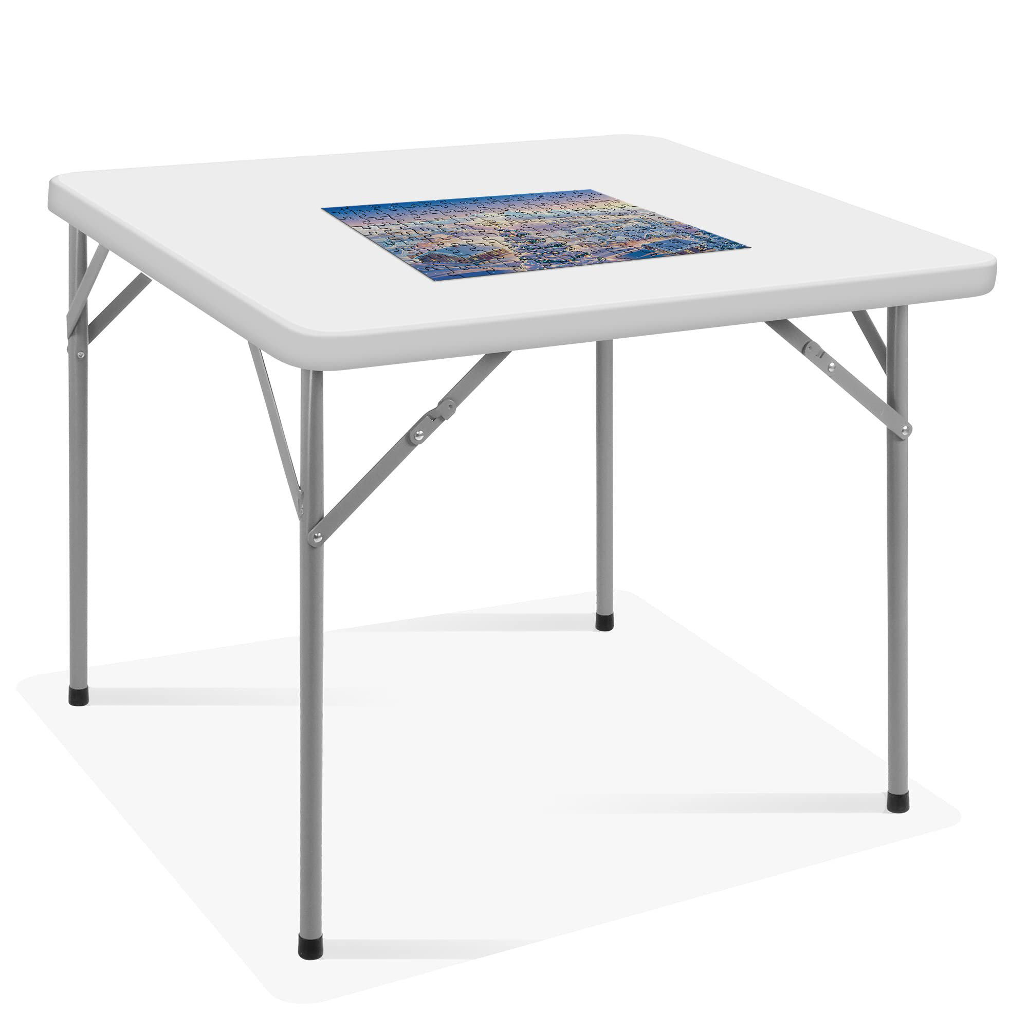 LUCKYREMORE 34'' Plastic Square Portable Folding Table & Reviews | Wayfair