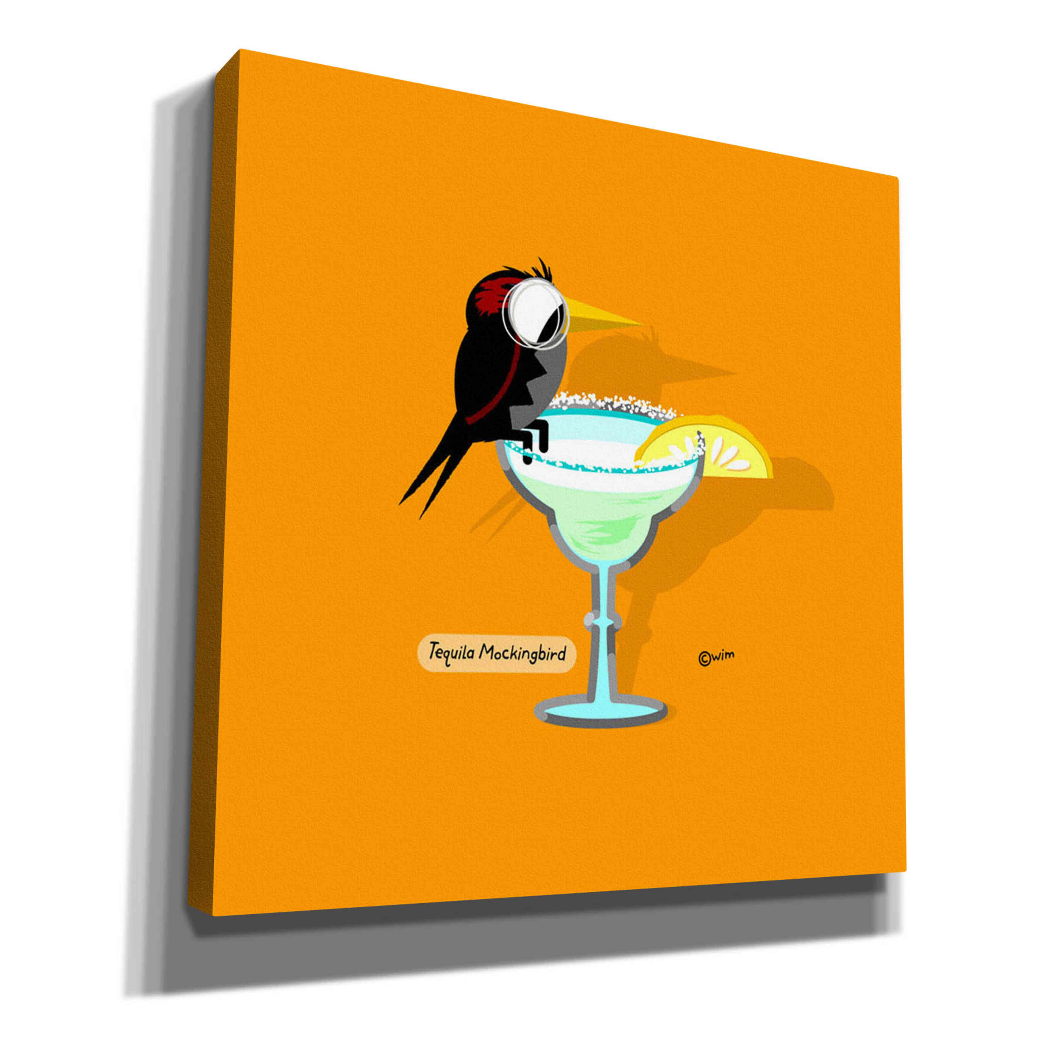 Trinx 'Tequila Mockingbird' By Chuck Wimmer, Canvas Wall Art, 12"X12 ...