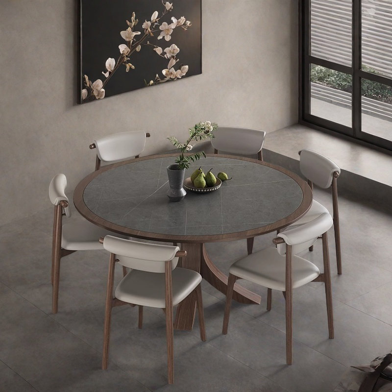 A Zoetic Home High-end built-in round dining table and chairs | Wayfair