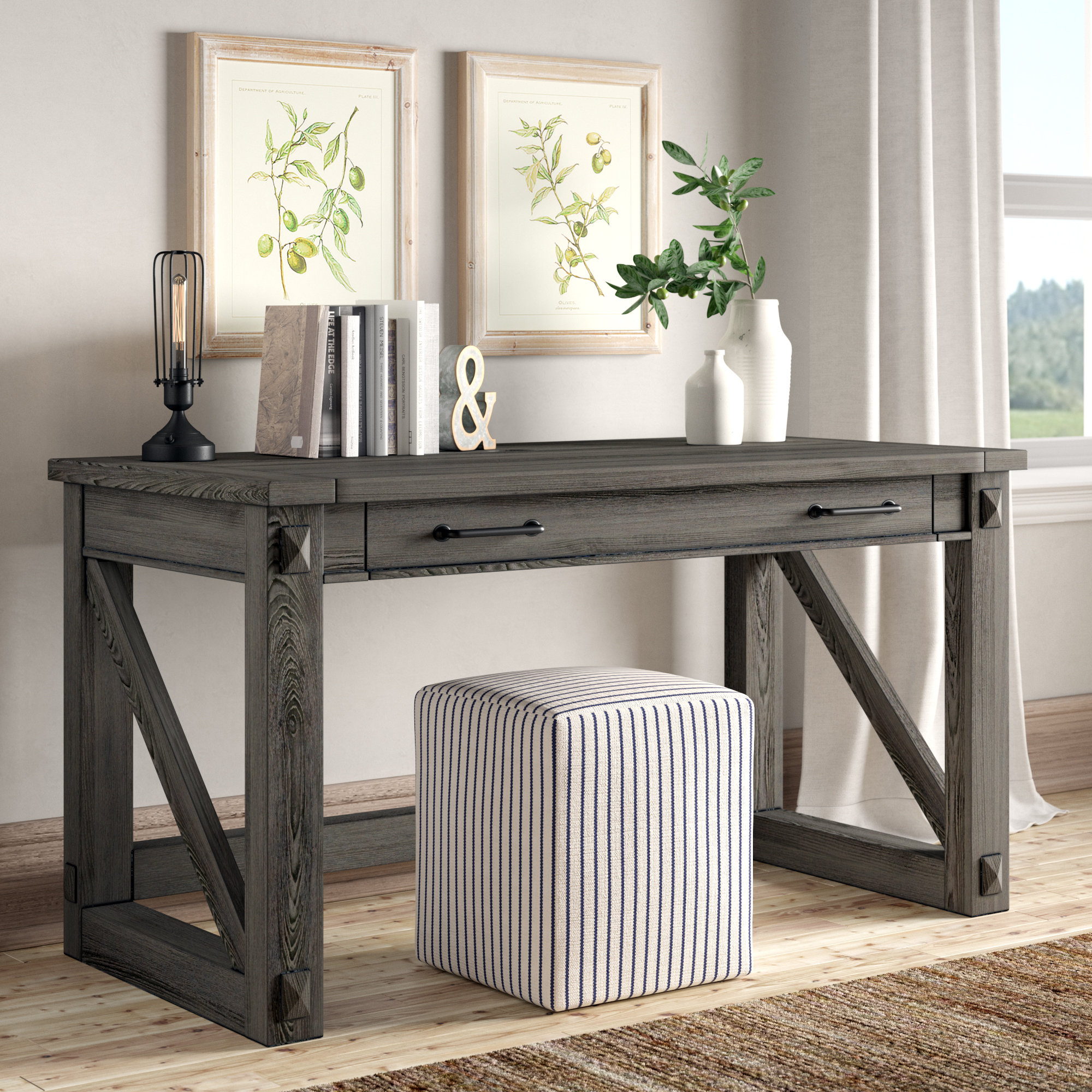 Canora Grey Jyler Desk with Built in Outlets & Reviews | Wayfair