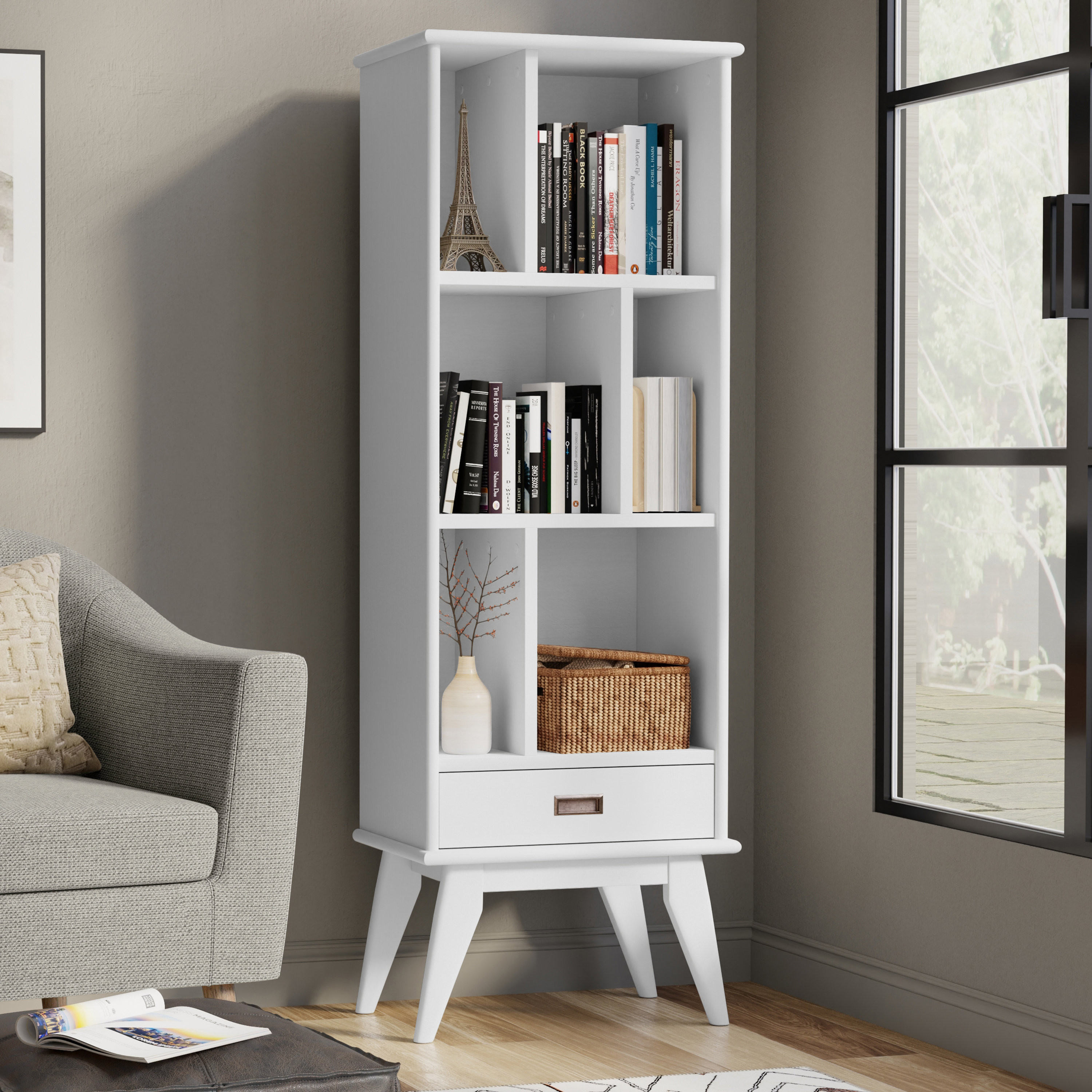 Simpli Home Draper 64" H x 22" W Standard Bookcase & Reviews - Wayfair ...