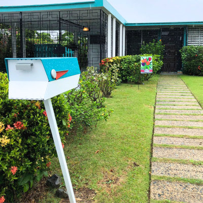 ModboxUSA Modern 2 Tone Post Mounted Mailbox & Reviews | Wayfair