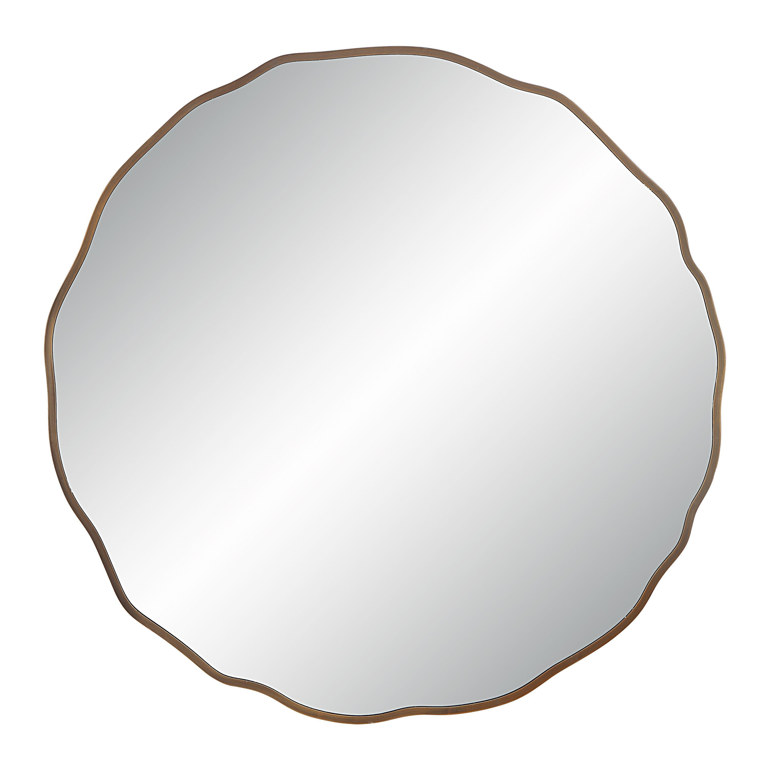 Everly Quinn Mikey Iron Round Wall Mirror | Wayfair