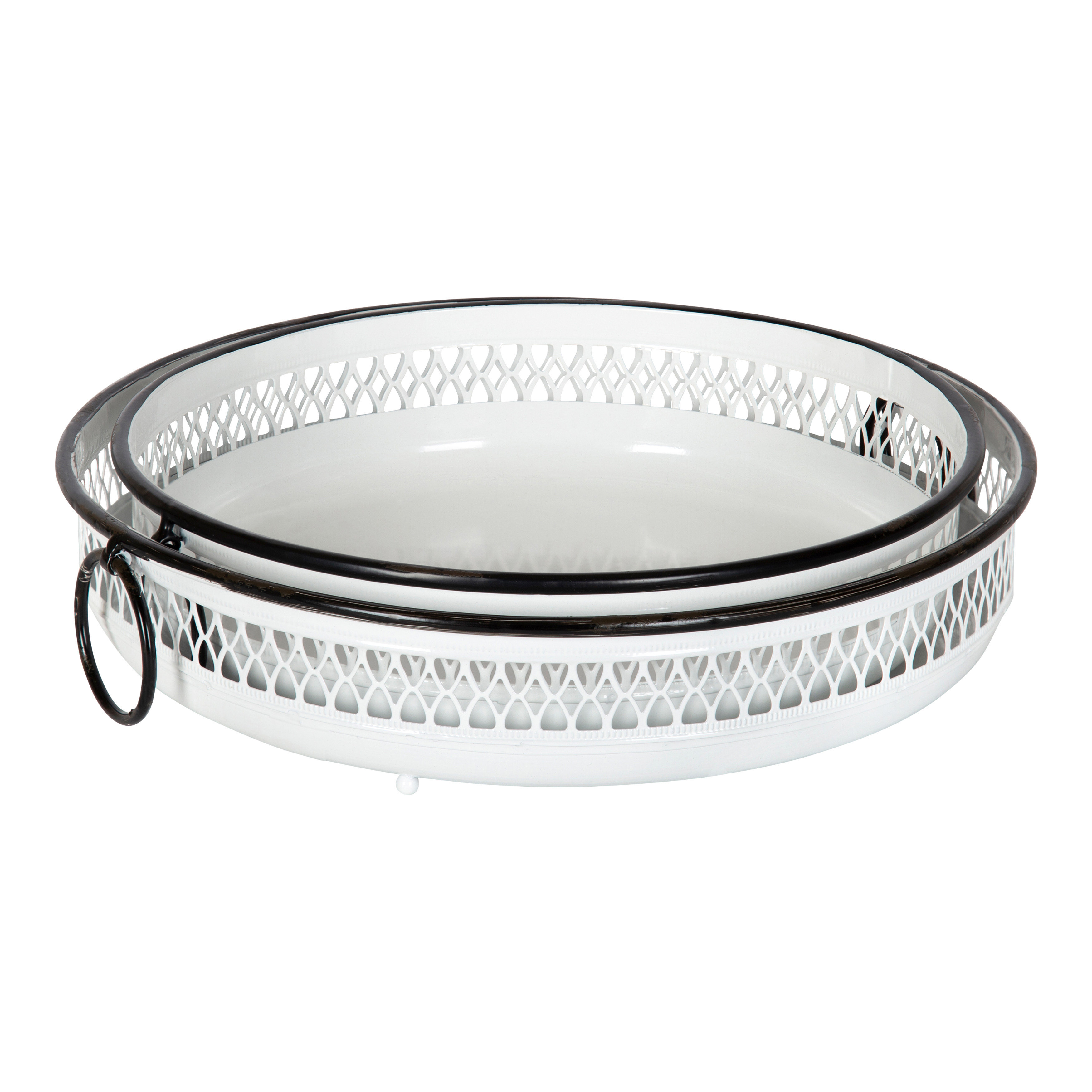 Gracie Oaks Mahinmi 2 Piece Coffee Table Tray Set | Wayfair