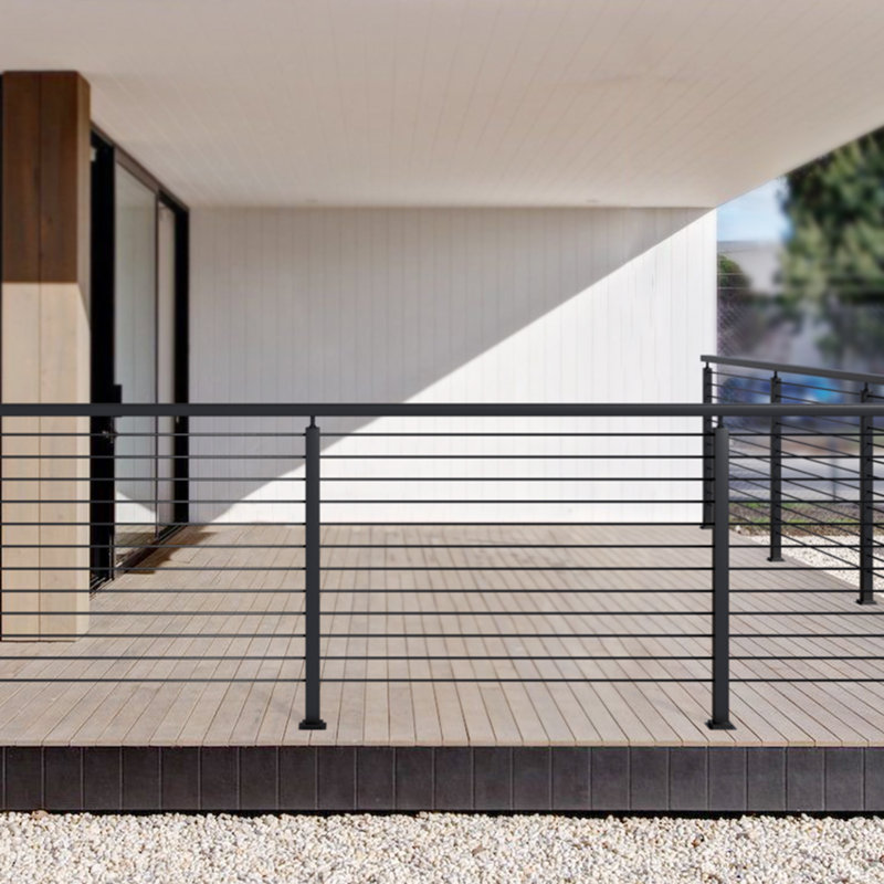 VEVOR Steel Cable Railing Post with Pre-Drilled Horizontal Holes for ...