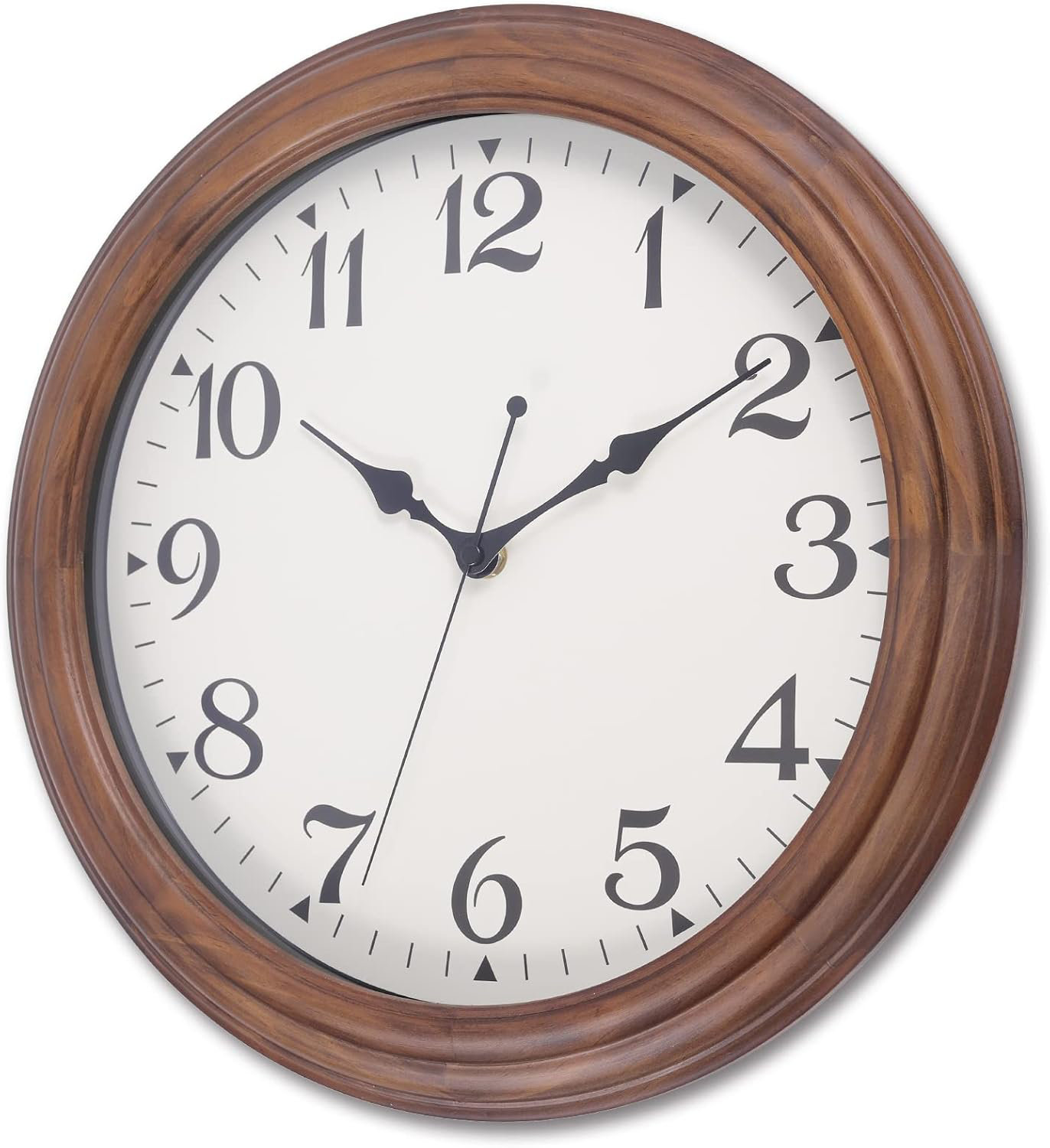 August Grove® 14 Inch Wooden Wall Clock, Retro Wood Wall Clocks Battery ...