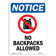 SignMission No Backpacks Allowed Sign with Symbol | Wayfair