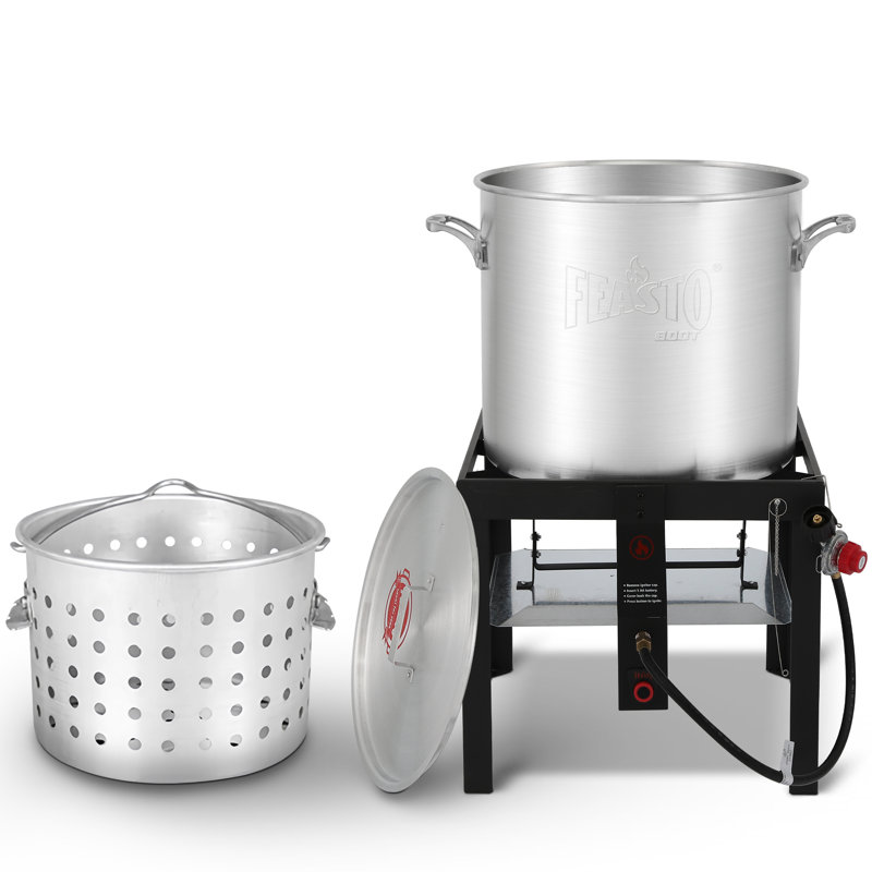 Feasto Outdoor Cooking Series 100 QT Aluminum Propane Single Jet Boil ...