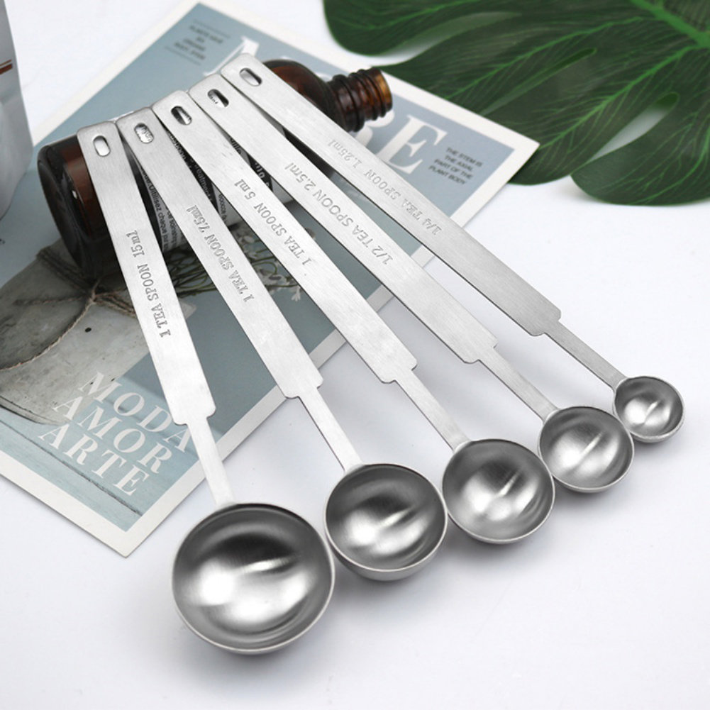 Naiyafly 5Pcs Measuring Spoon Set, Stainless Steel Measuring Spoons For ...