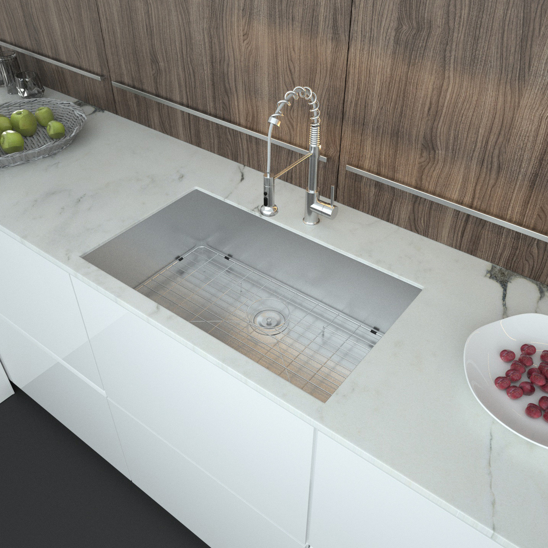 EchoElegance 32"X19"X9" Undermount Sink - Stainless Steel Kitchen Basin ...