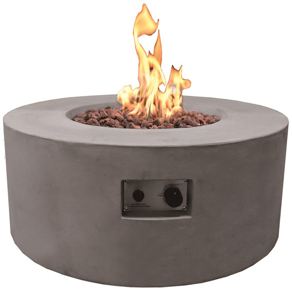 Ebern Designs Ping Concrete Propane Fire Pit | Wayfair