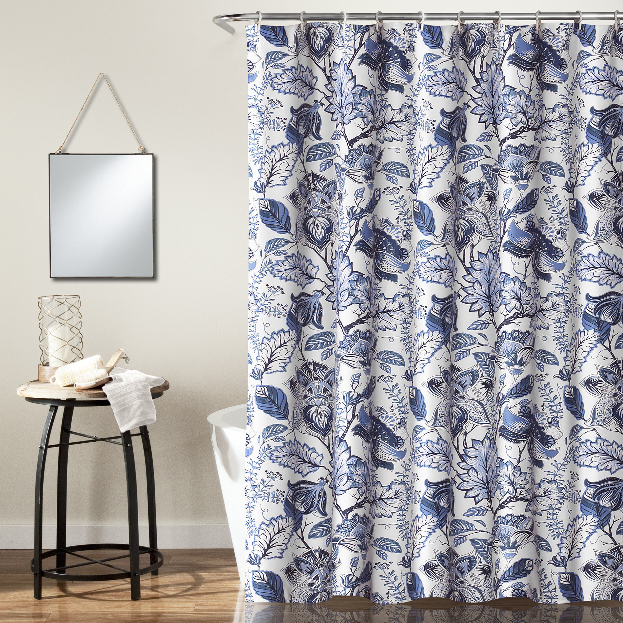 Lush Decor Cynthia Jacobean Floral Single Shower Curtain & Reviews ...
