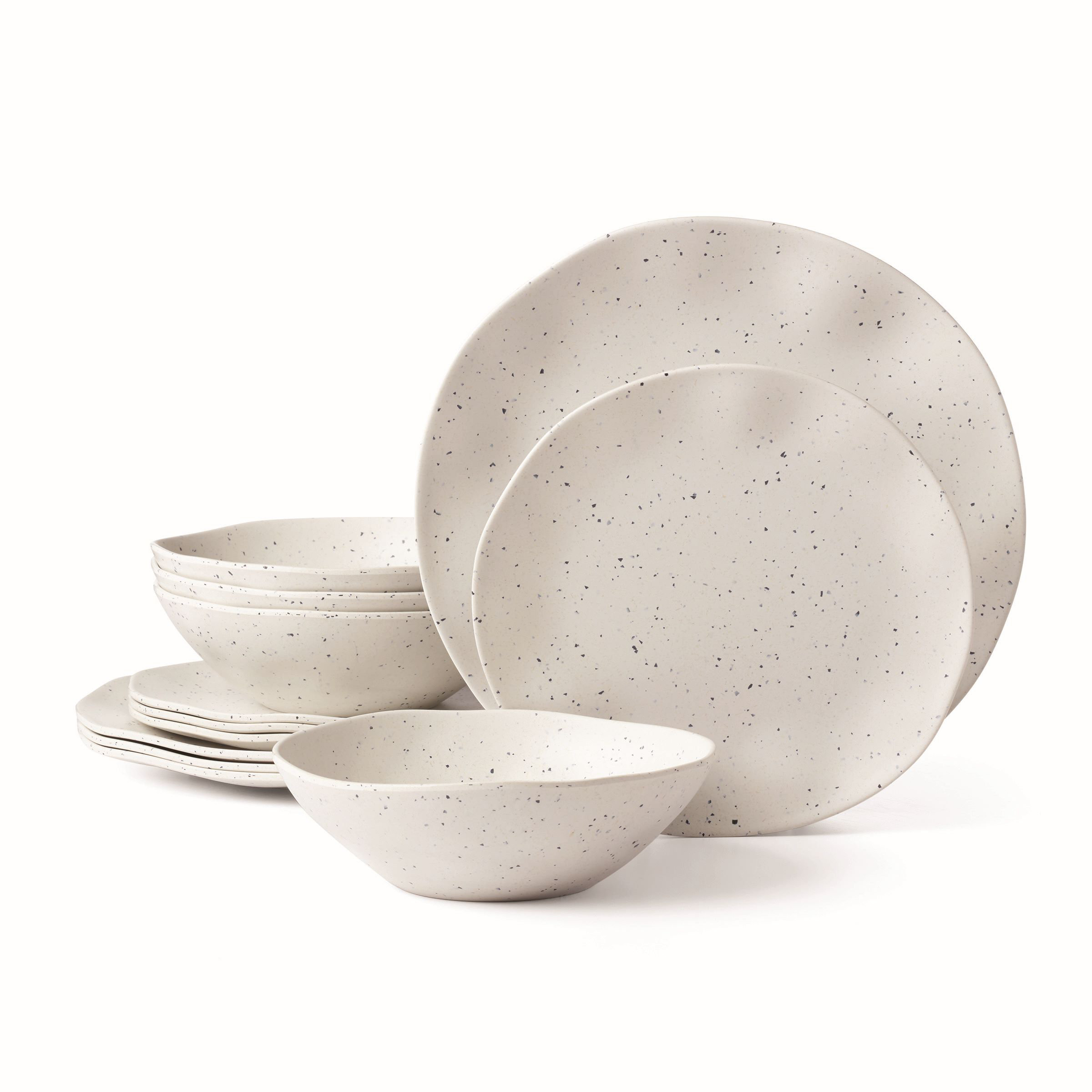 Oneida Terrazzo Melamine 12 Piece Dinnerware Set & Reviews | Wayfair