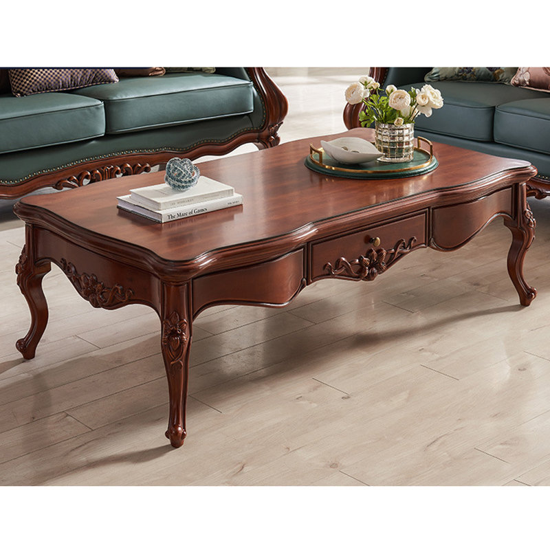 Romero American solid wood rectangular coffee table | Wayfair