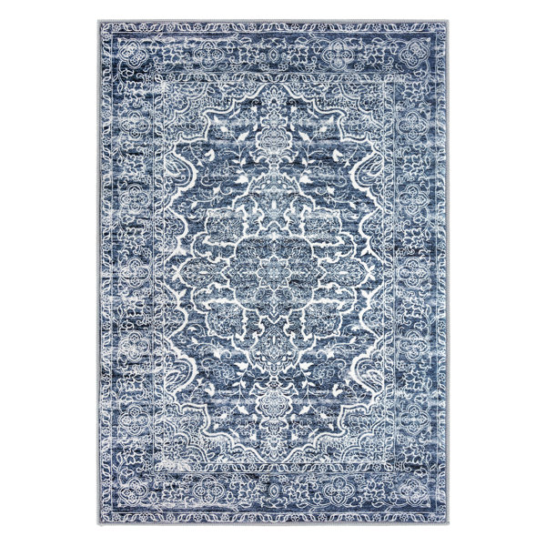 Charlton Home® Area Rug Machine Washable Rugs with Rubber Backing for ...