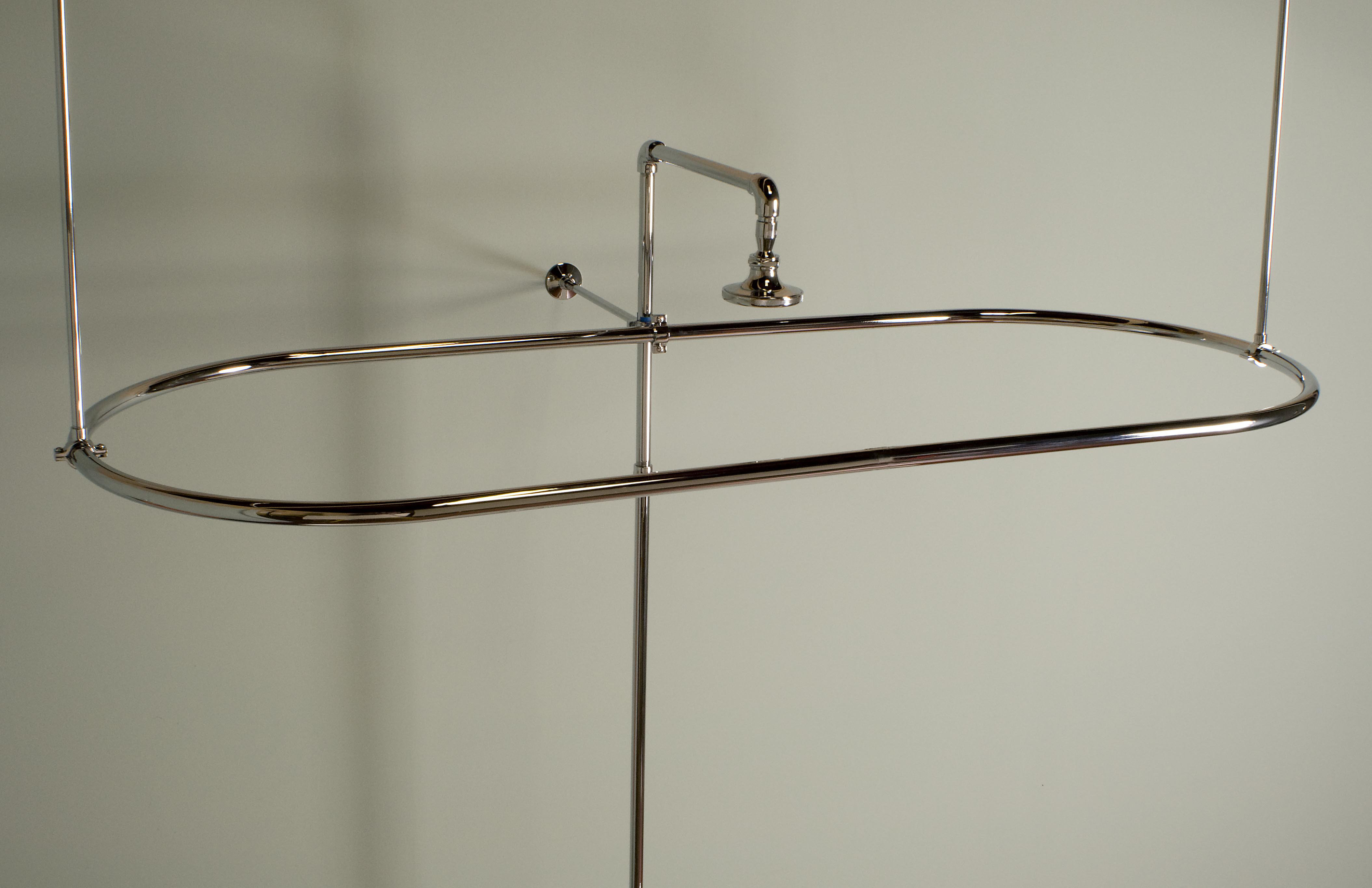 Strom Living Oval Shower Curtain Rod Enclosure for Freestanding Tub ...