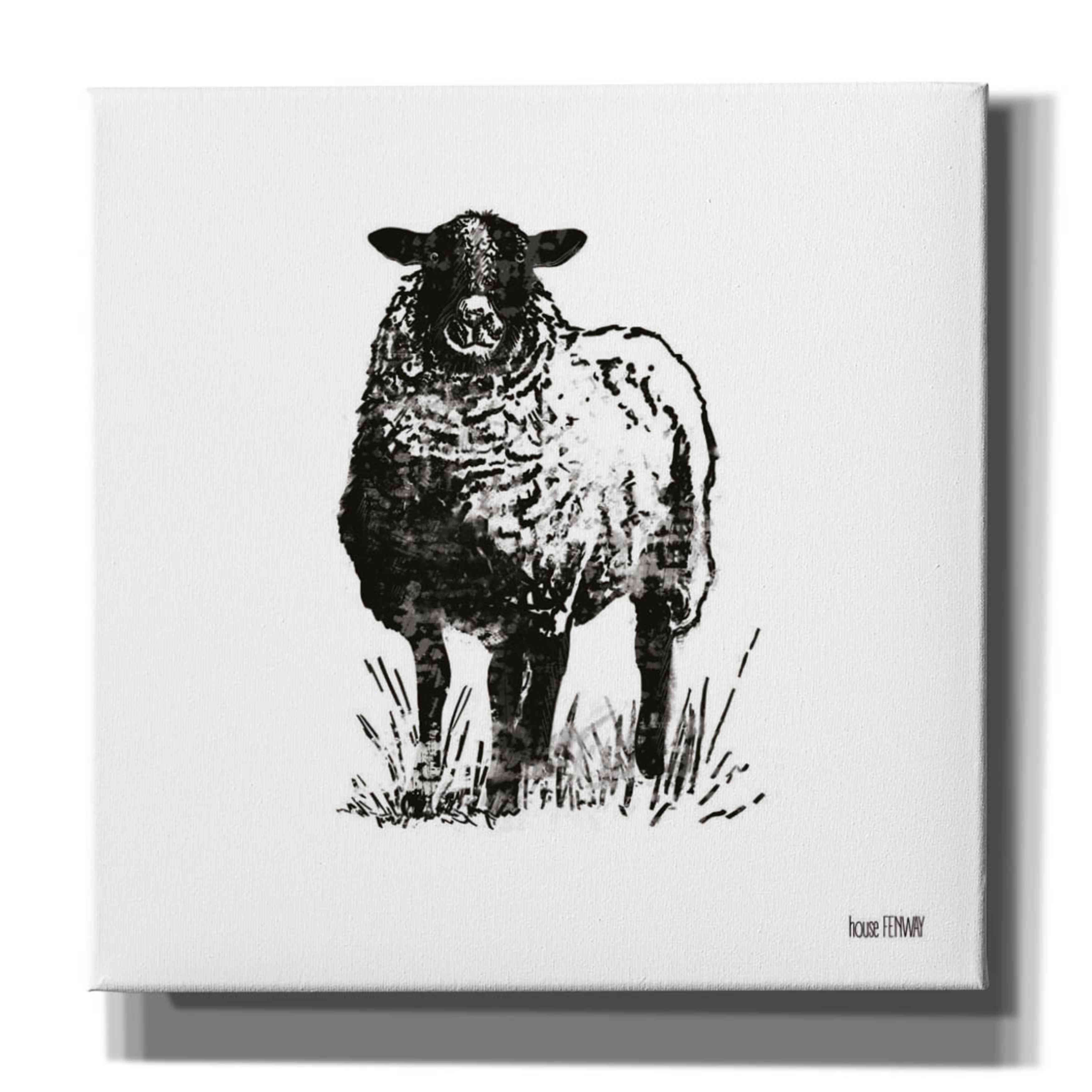 Epic Graffiti Farmhouse Sheep by House Fenway - Wrapped Canvas Graphic ...