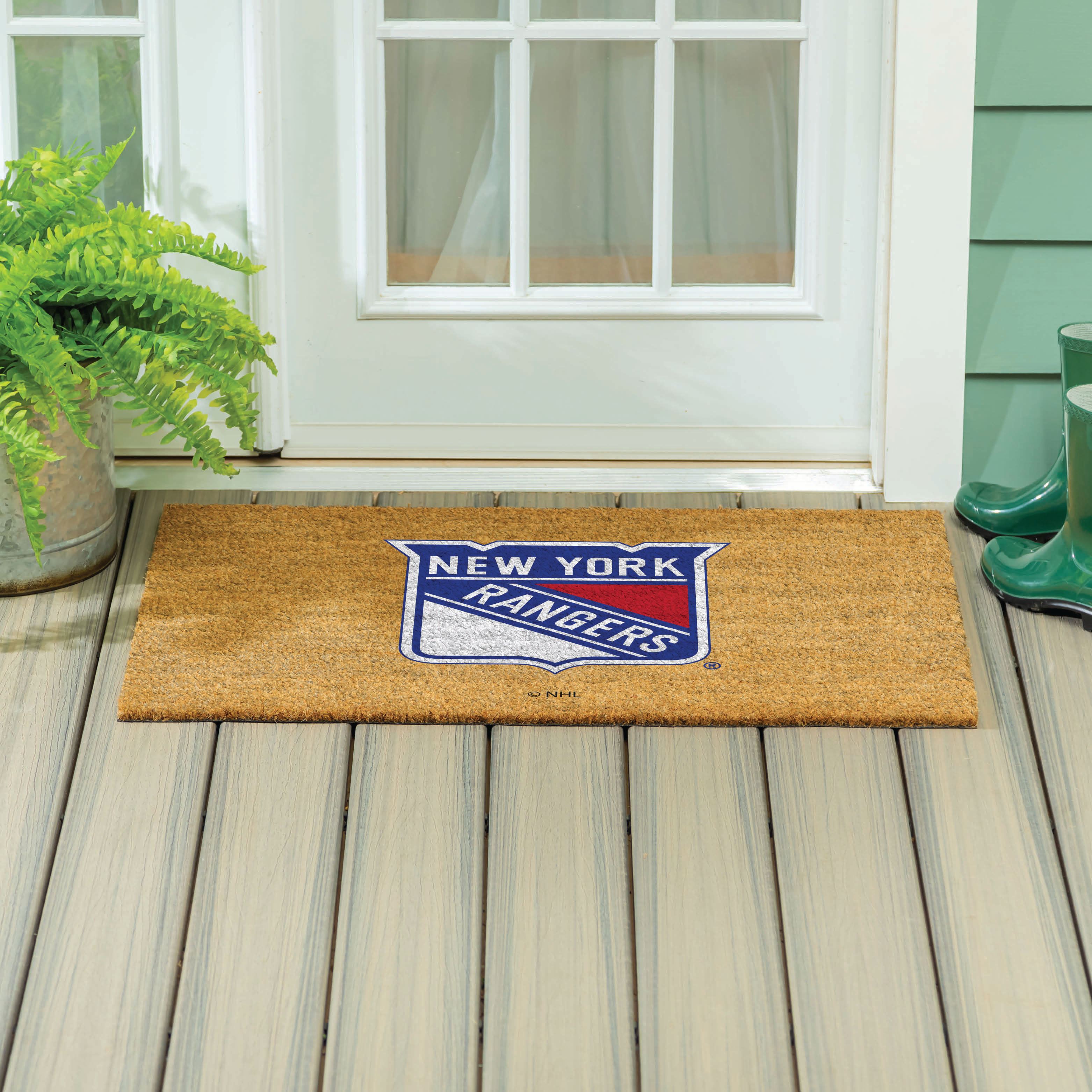 Ophelia & Co. New York Rangers Large Full Color Coir Mat, 36"x24" | Wayfair