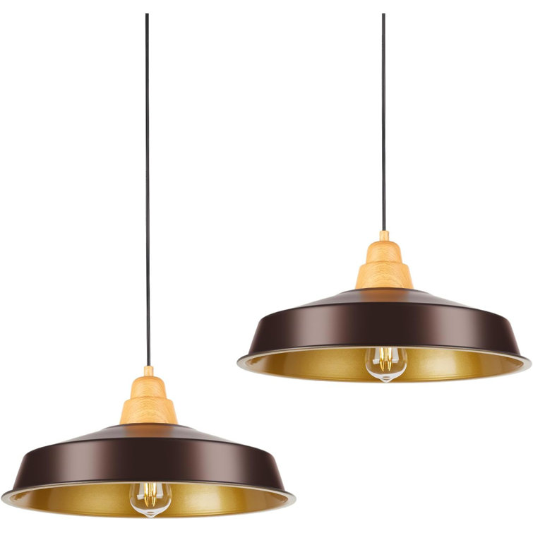 Everly Quinn Polion - Light Brushed Gold Pendant | Wayfair