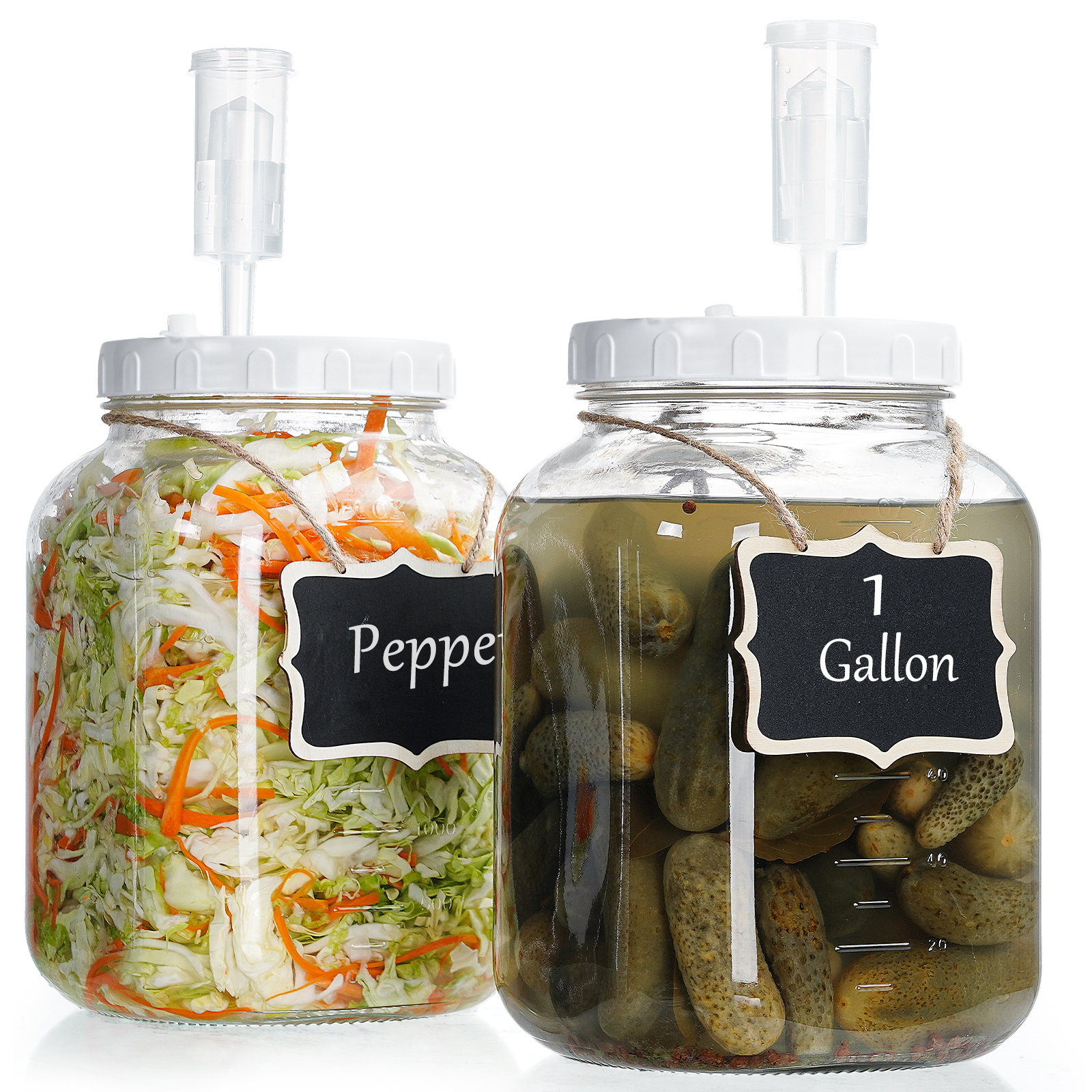 syntic 2 Qty 142oz Pickle Jar Fermentation Jar Glass Jar with Lid ...