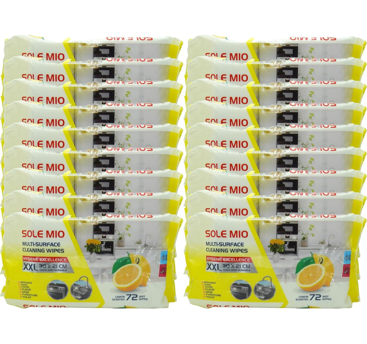 Metro Lane Multi-Surface Cleaning Wipes XXL 18 Pack – Sole Mio 1296 ...