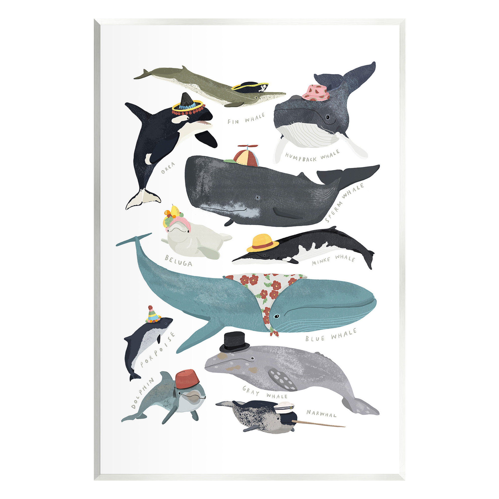 Ebern Designs Fashionable Sea Creatures Wall Plaque Art by Hanna Melin ...