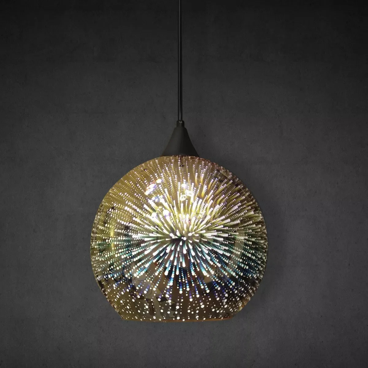 Metro Lane Modern Glass Pendant Light – Ball Firework Lampshade with ...