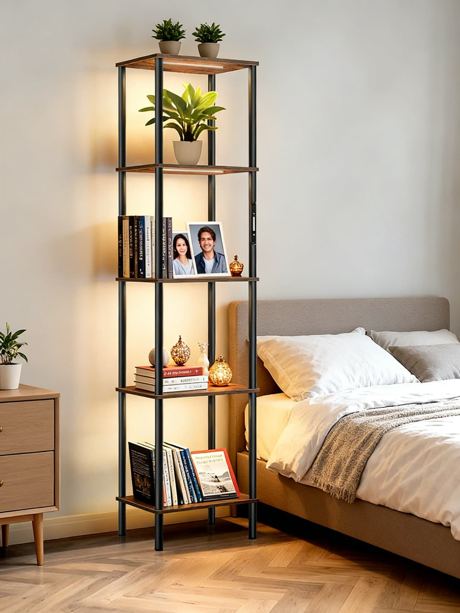 Brayden Studio® 5-Tier LED Display Shelf With Touch & Remote Control ...