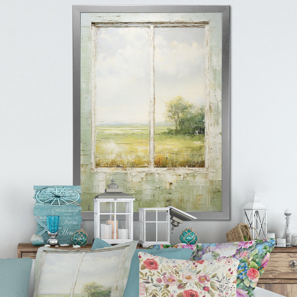 Lark Manor Countryside Calm Farm Windows II - Farmhouse Windows Wall ...