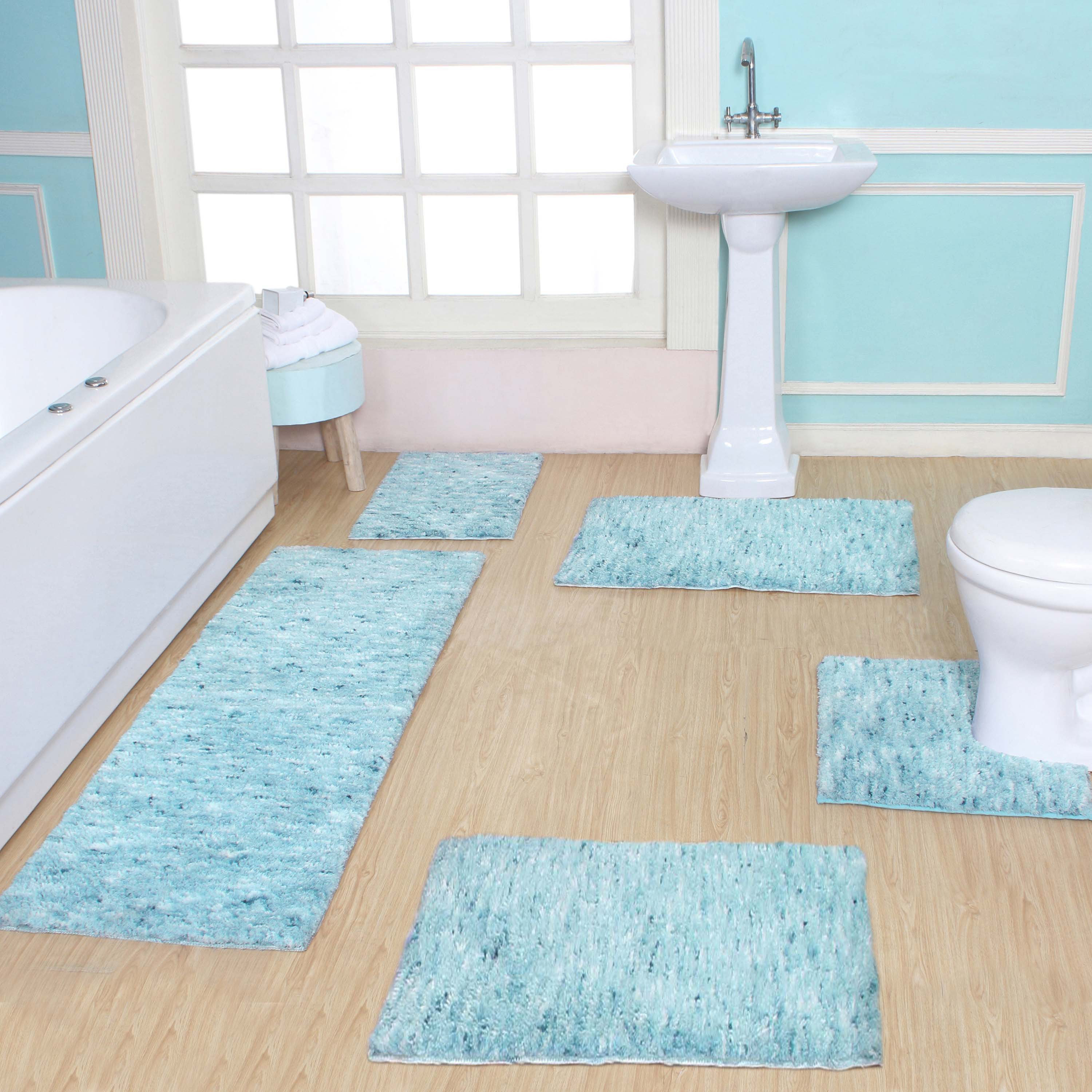 17 Stories Cloud Comfort 100% Polyester Microfiber Bath Rug Set, Non ...