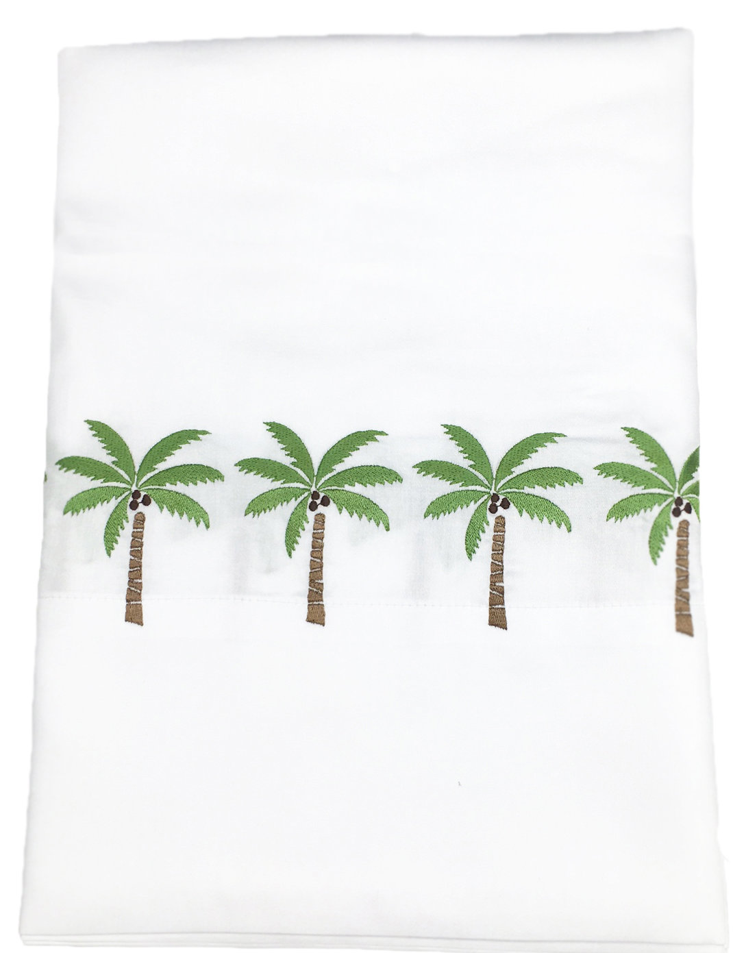 Hamburg House Palm Tree 275 Thread Count Floral 100% Cotton Percale ...