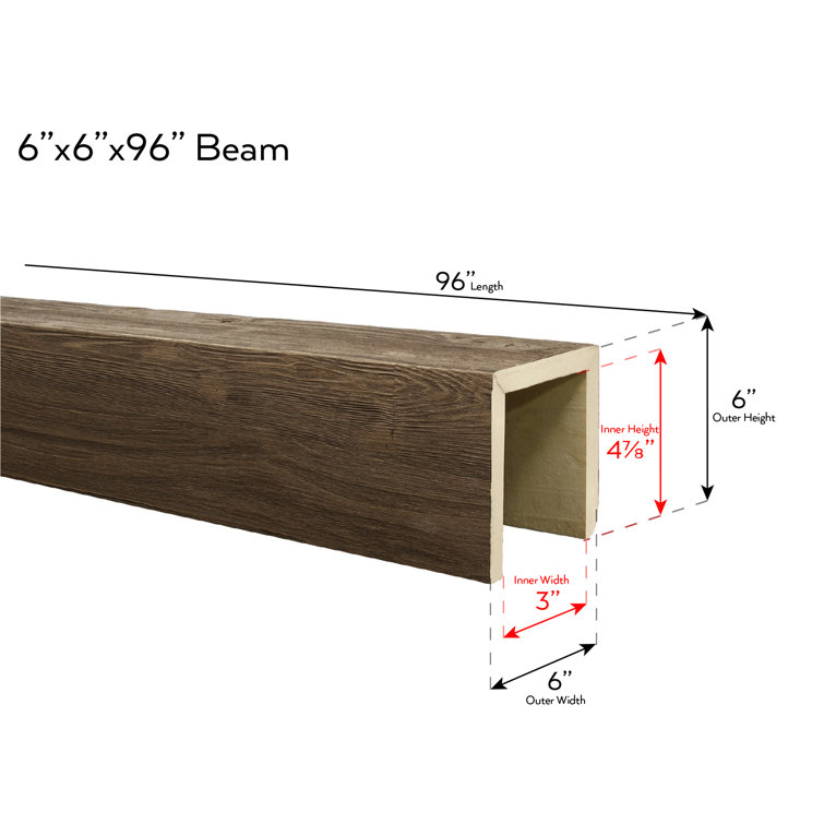 Barron Designs River Wood Faux Wood Ceiling Beam & Reviews | Wayfair