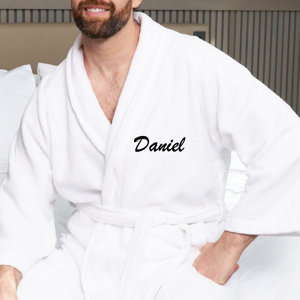 Red Barrel Studio Personalized Embroidered Custom Names Bathrobes ...