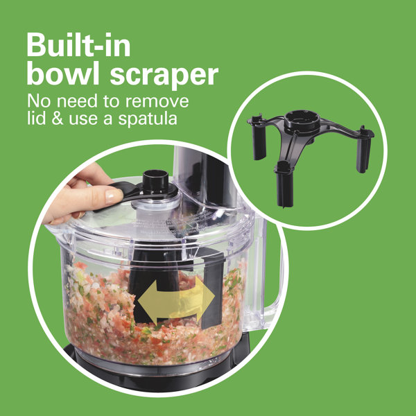Hamilton Beach® Bowl Scraper Food Processor 8 Cup Capacity Black ...
