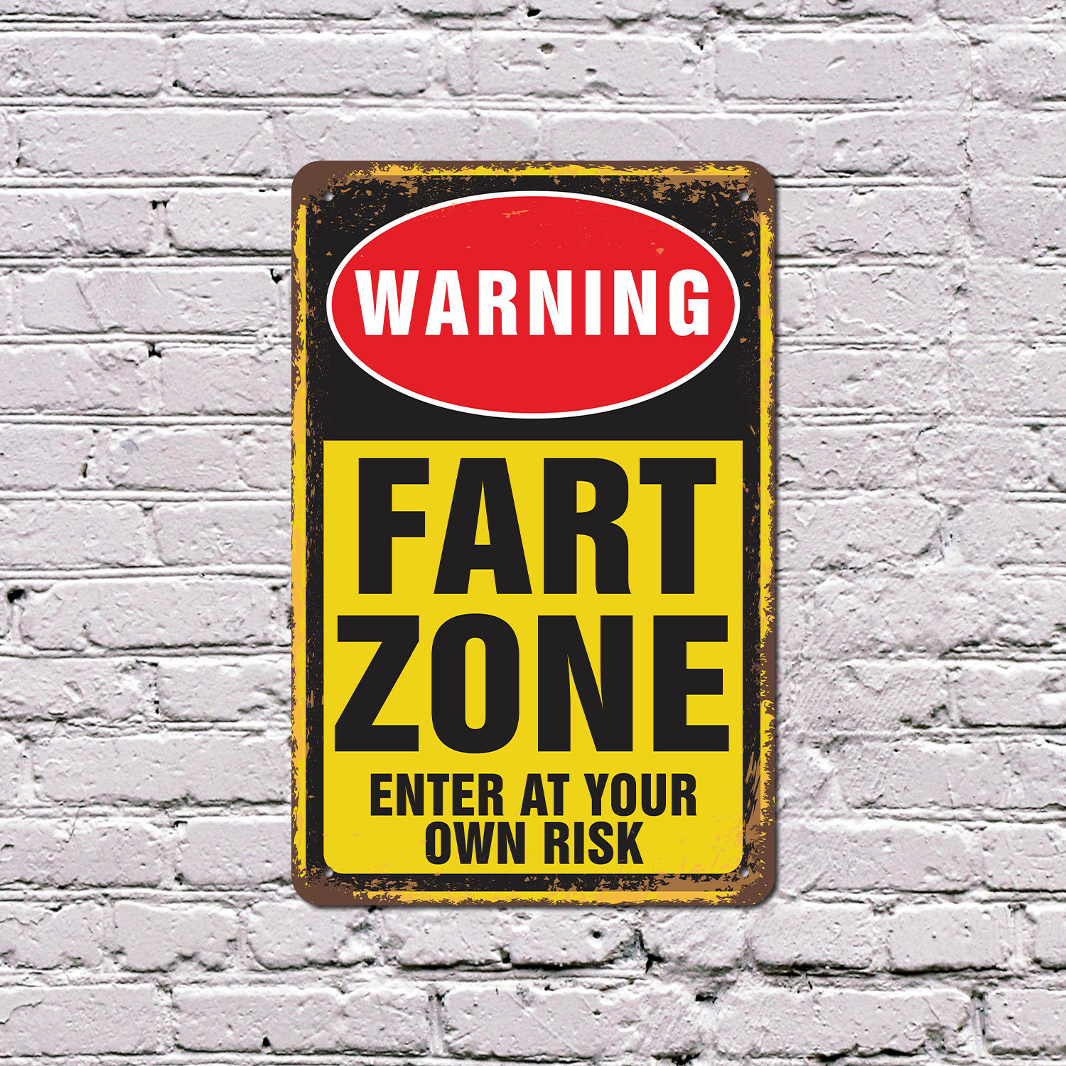 SignMission Warning Fart Zone 10 Inch x 14 Inch Plastic Sign - Wayfair ...