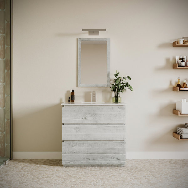 Fresca Ensemble de meuble-lavabo sur pied à simple cuve 36 po avec ...