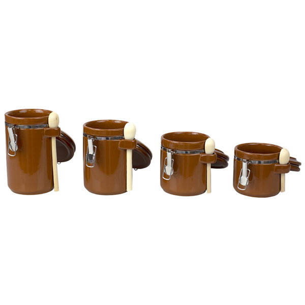Prep & Savour Aimee 4 Piece Kitchen Canister Set & Reviews | Wayfair