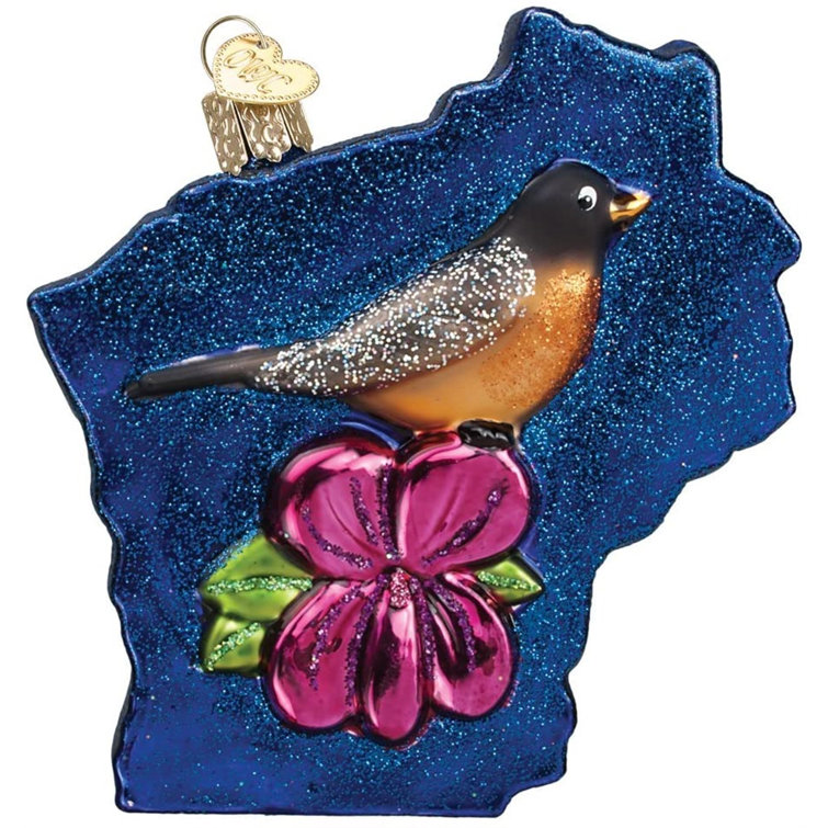 Old World Christmas State of Wisconsin Hanging Figurine Ornament | Wayfair