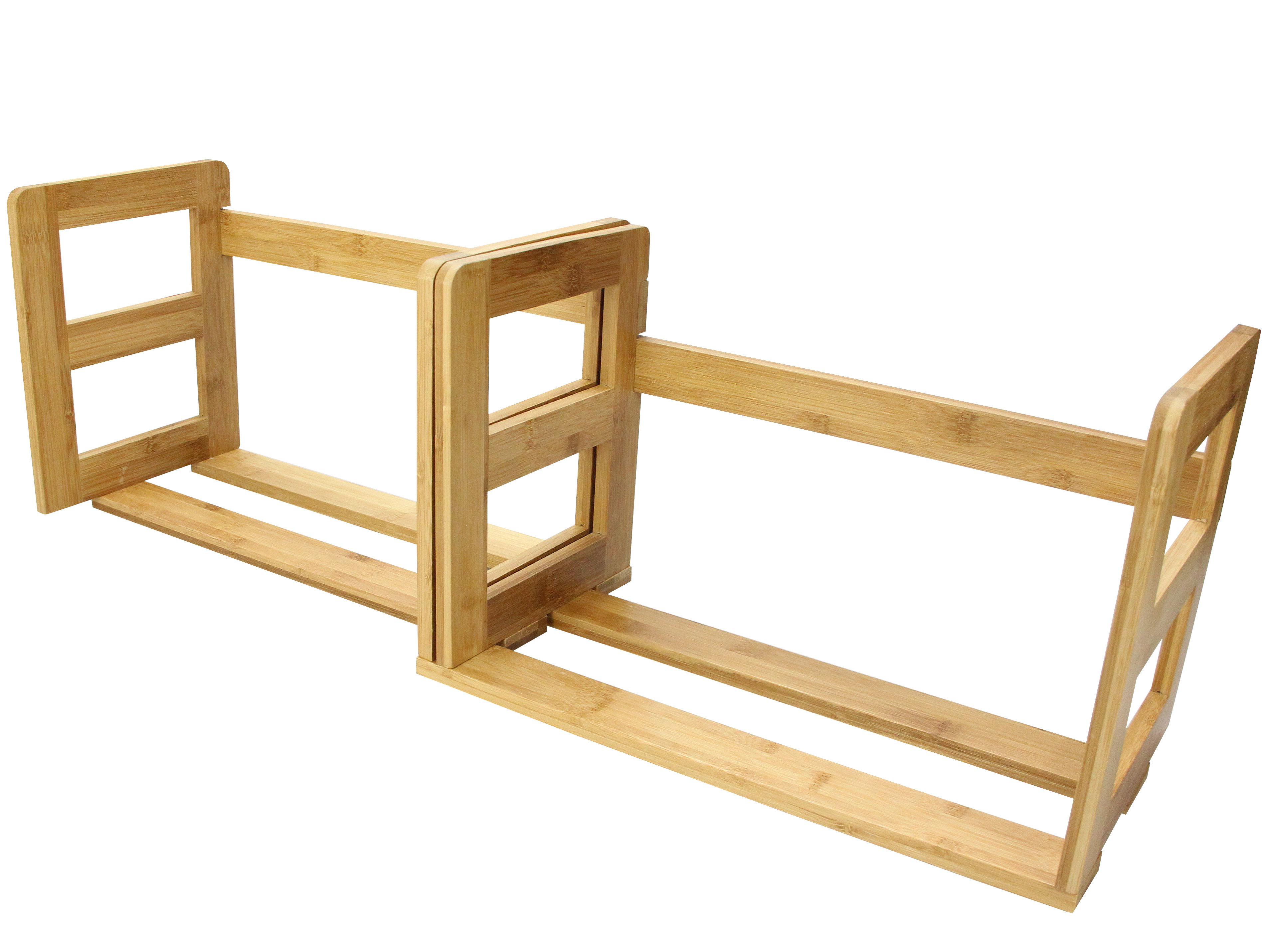 Natur Pur Ampthill Bamboo Expandable Adjustable Book Shelving Rack ...